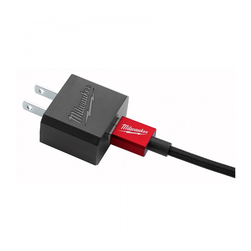 CABLE MILWAUKEE 48591202 MICRO USB DE 3 PIES Y CARGADOR DE PARED DE 2.1 A