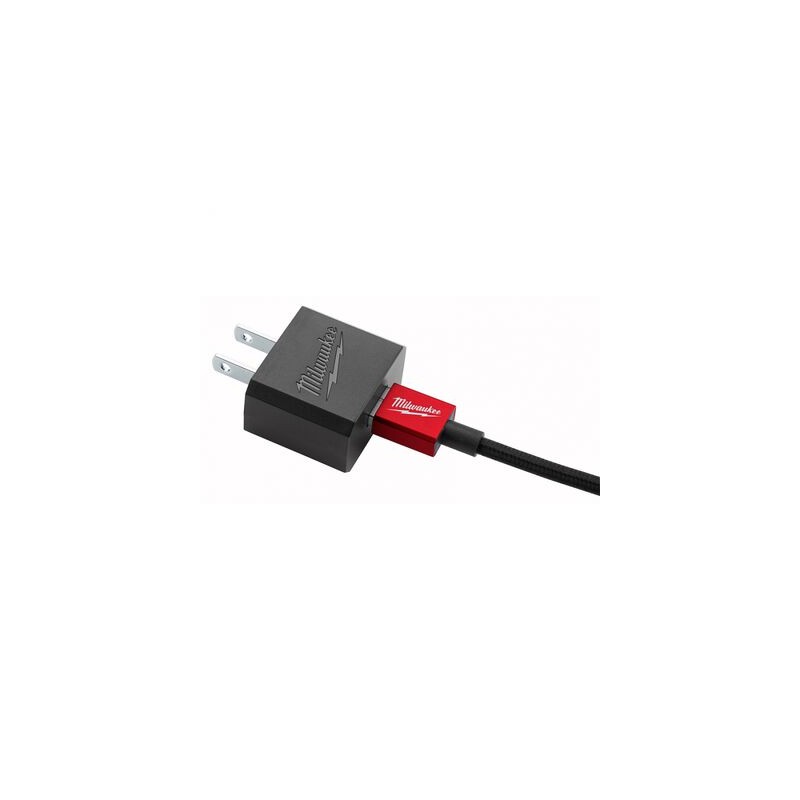 CABLE MILWAUKEE 48591202 MICRO USB DE 3 PIES Y CARGADOR DE PARED DE 2.1 A